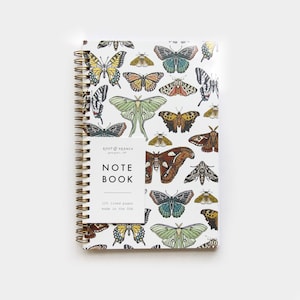 Butterfly + Moth Spiral Notebook - Etsy