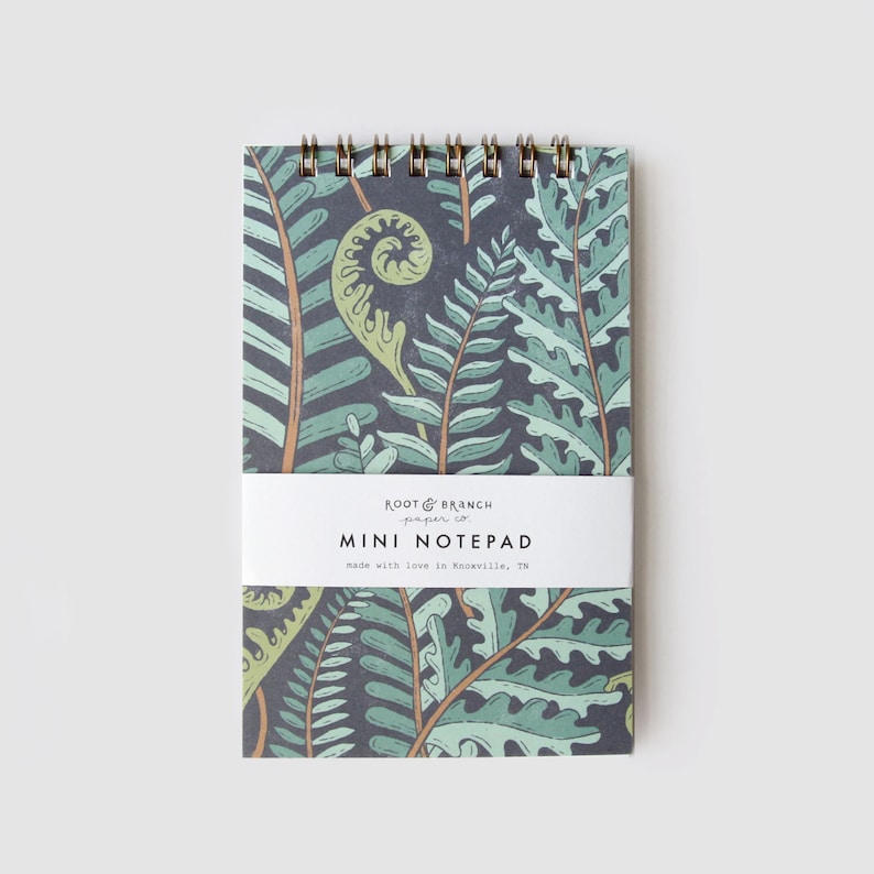 Forest Fern Mini Spiral Notepad - Etsy
