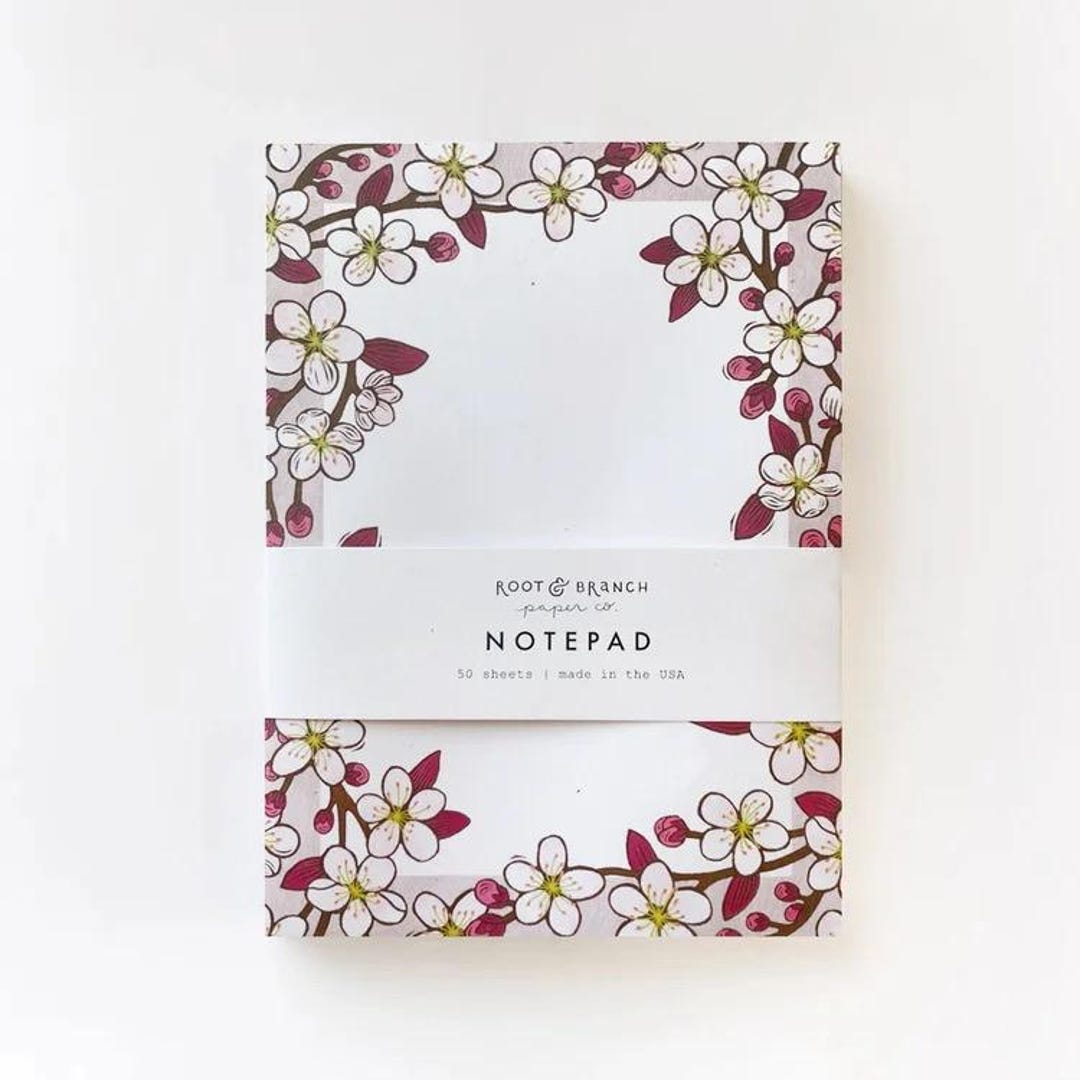 Cherry Blossom Notepad - Etsy