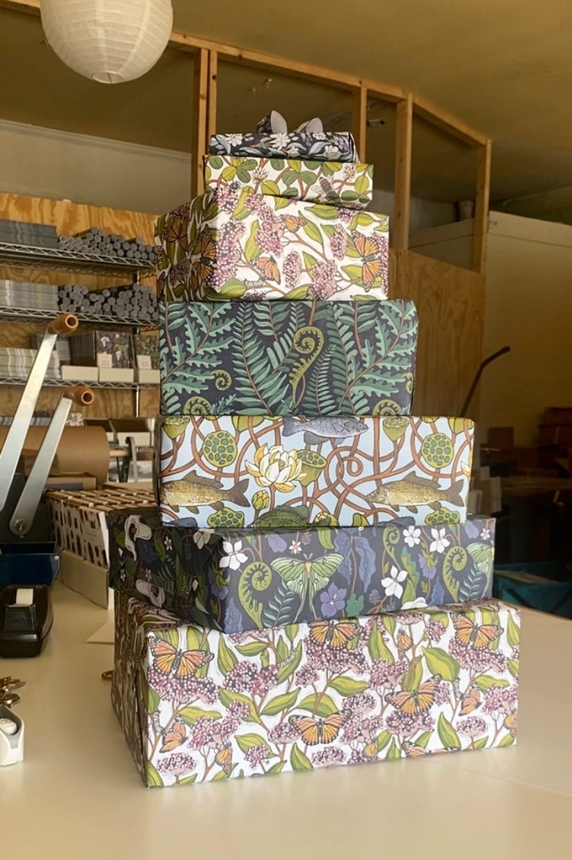 Forest Fern Gift Wrap Sheets Roll of 3 Sheets - Etsy