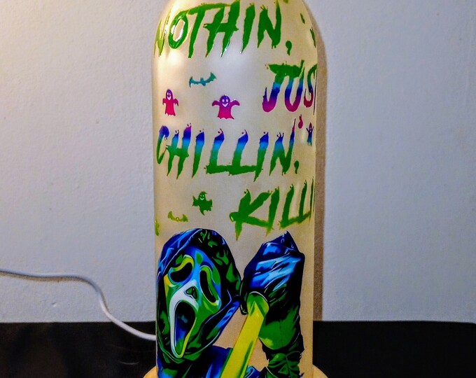 Ghostface Scream USB Light up Wine Bottle Lamp - Etsy