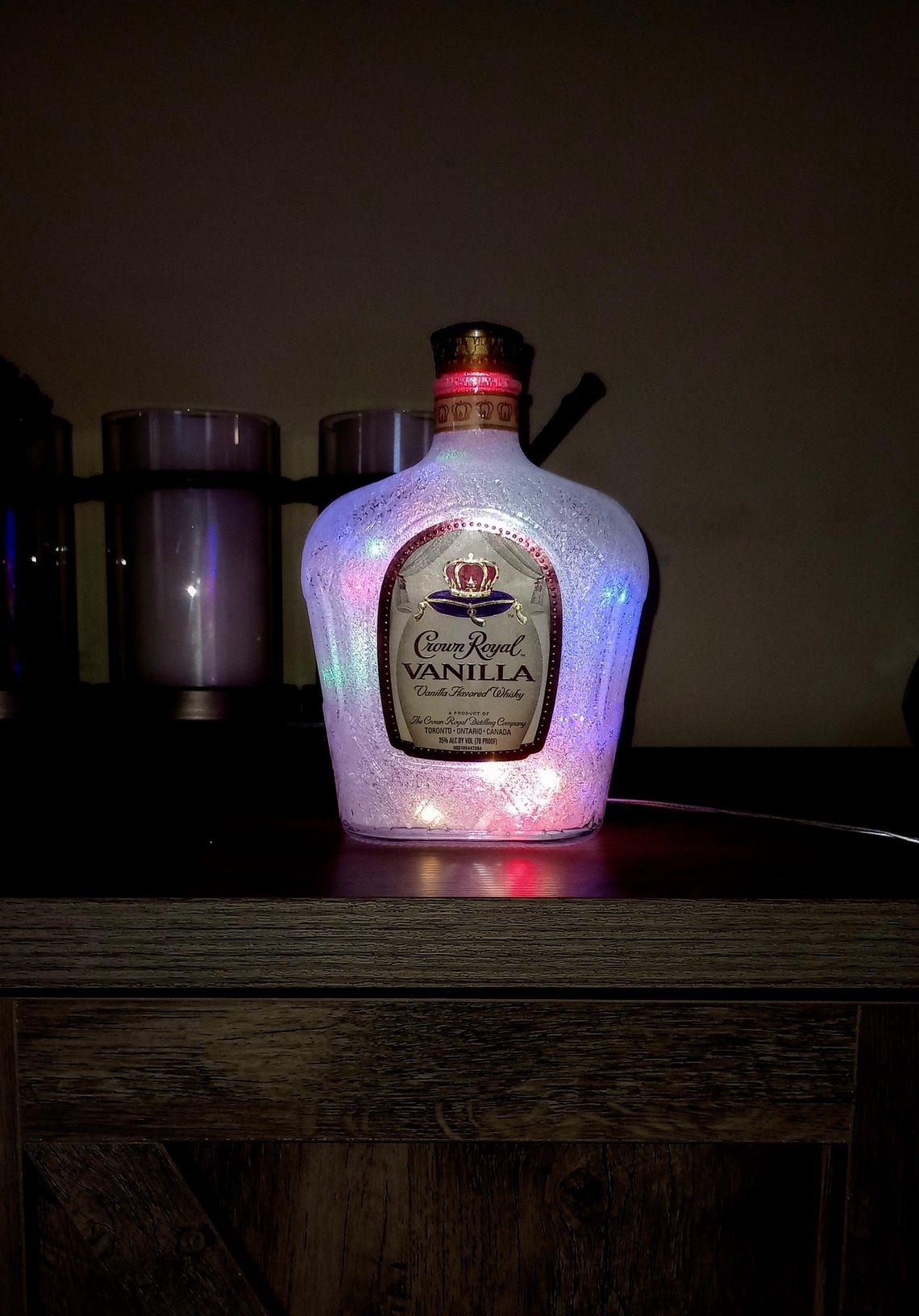 Royal Crown Custom LED Handmade Light up Bottle Lamp - Etsy