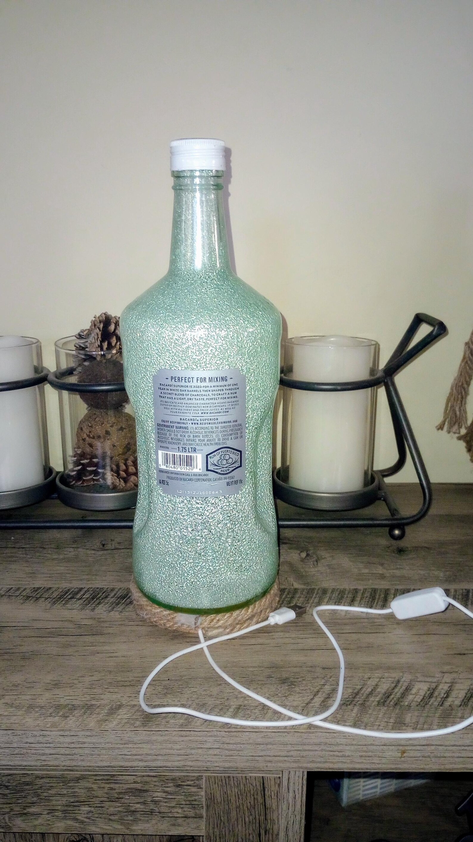 Bacardi Rum Color Changing Light up XL Bottle Lamp - Etsy