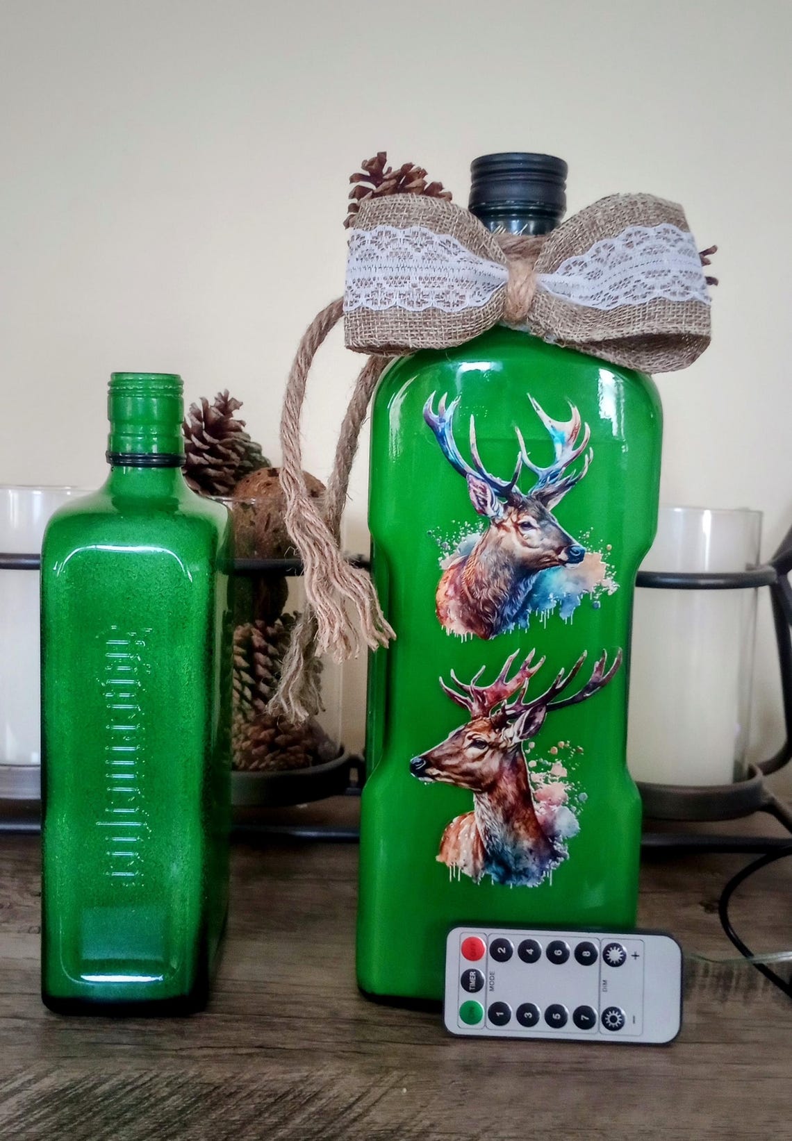Xtra Large Elk Buck Light up Jagermeister Bottle Lamp USB Powered and ...