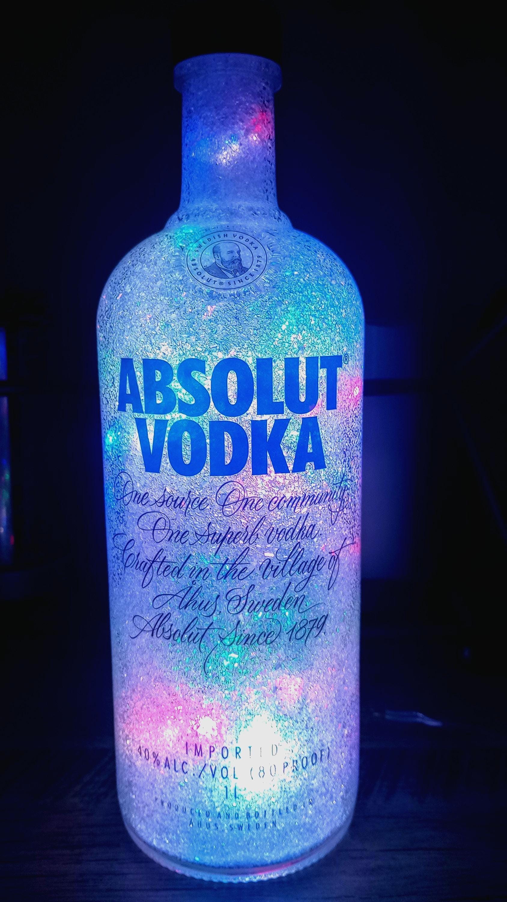 Absolut Vodka Light up Bottle Lamp NO BATTERIES REQUIIRED - Etsy