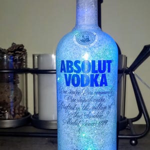 Absolut Vodka Light up Bottle Lamp NO BATTERIES REQUIIRED - Etsy