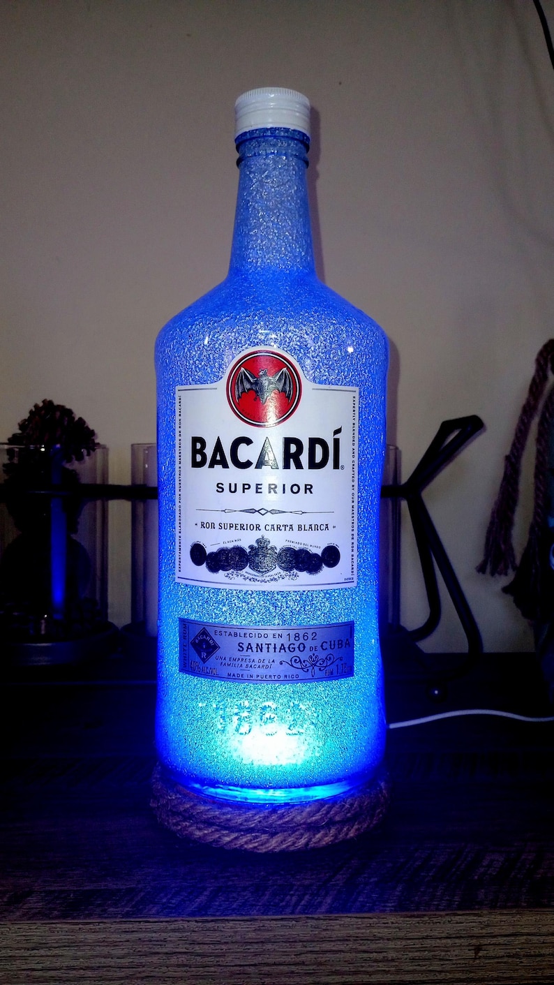 Bacardi Rum Color Changing Light up XL Bottle Lamp - Etsy