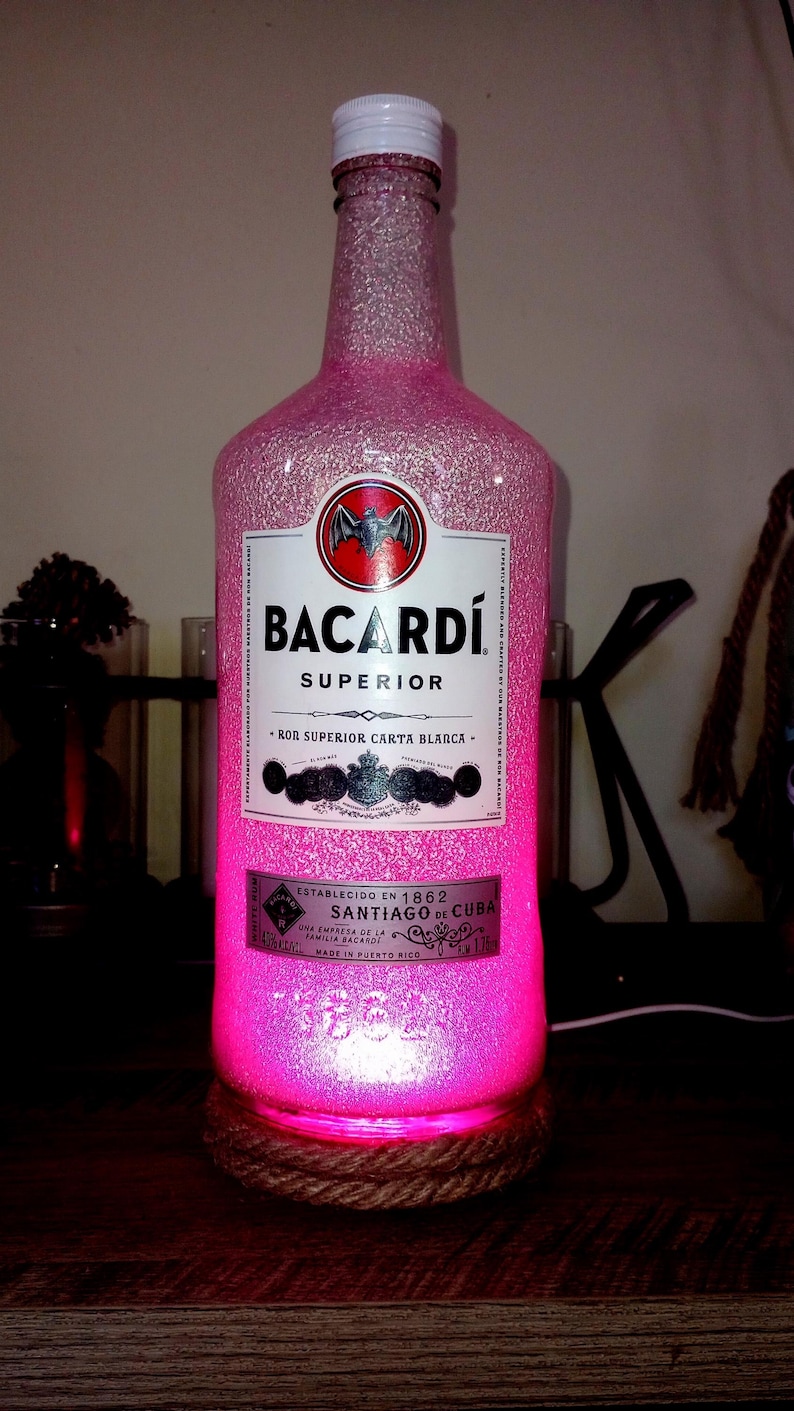 Bacardi Rum Color Changing Light up XL Bottle Lamp - Etsy