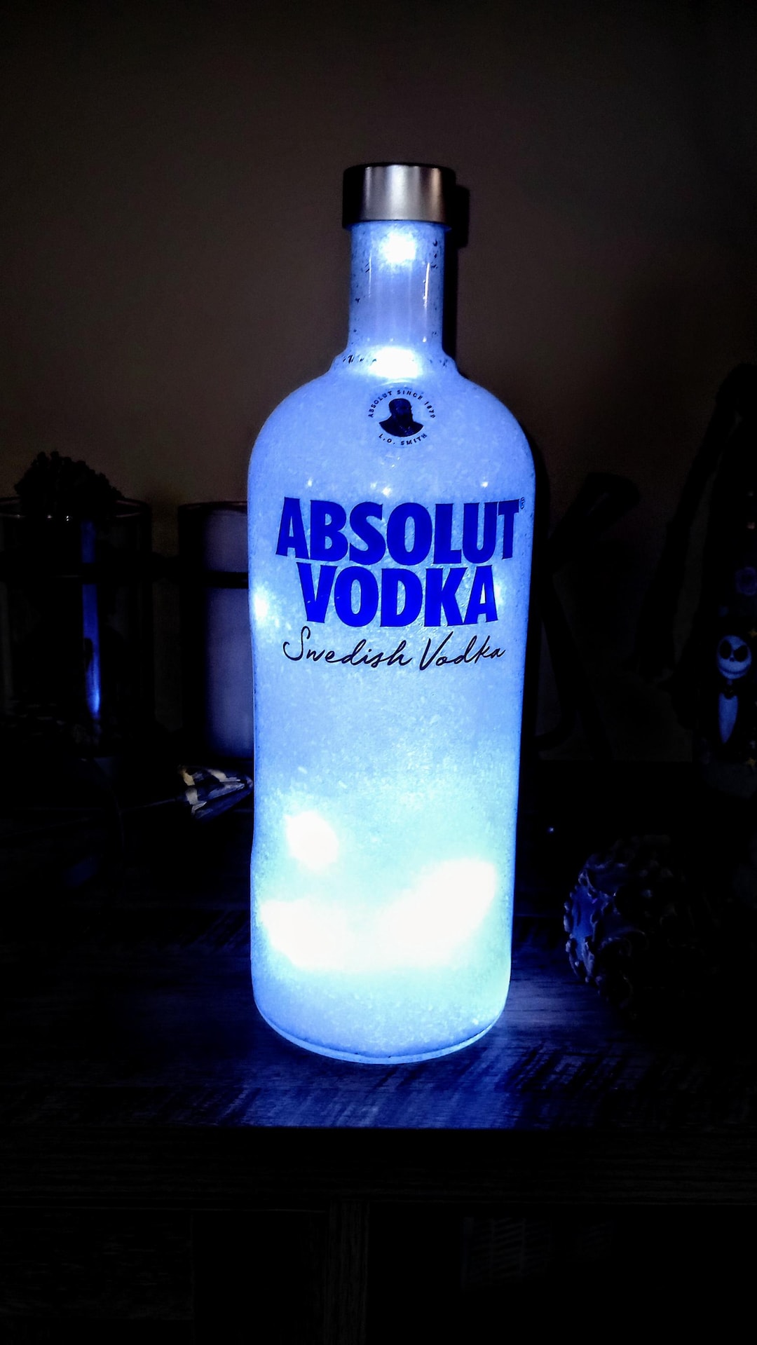 Extra Large Absolut Vodka Light up Bottle With USB Powered LED Lights ...