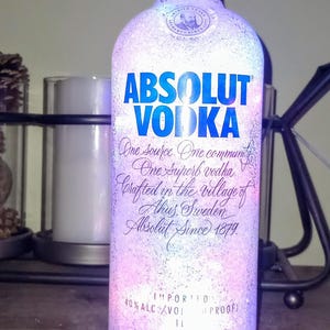 Absolut Vodka Light up Bottle Lamp NO BATTERIES REQUIIRED - Etsy