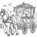 A Whimsical Adult Coloring Book Pages, With Cats and Dogs and Horse ...
