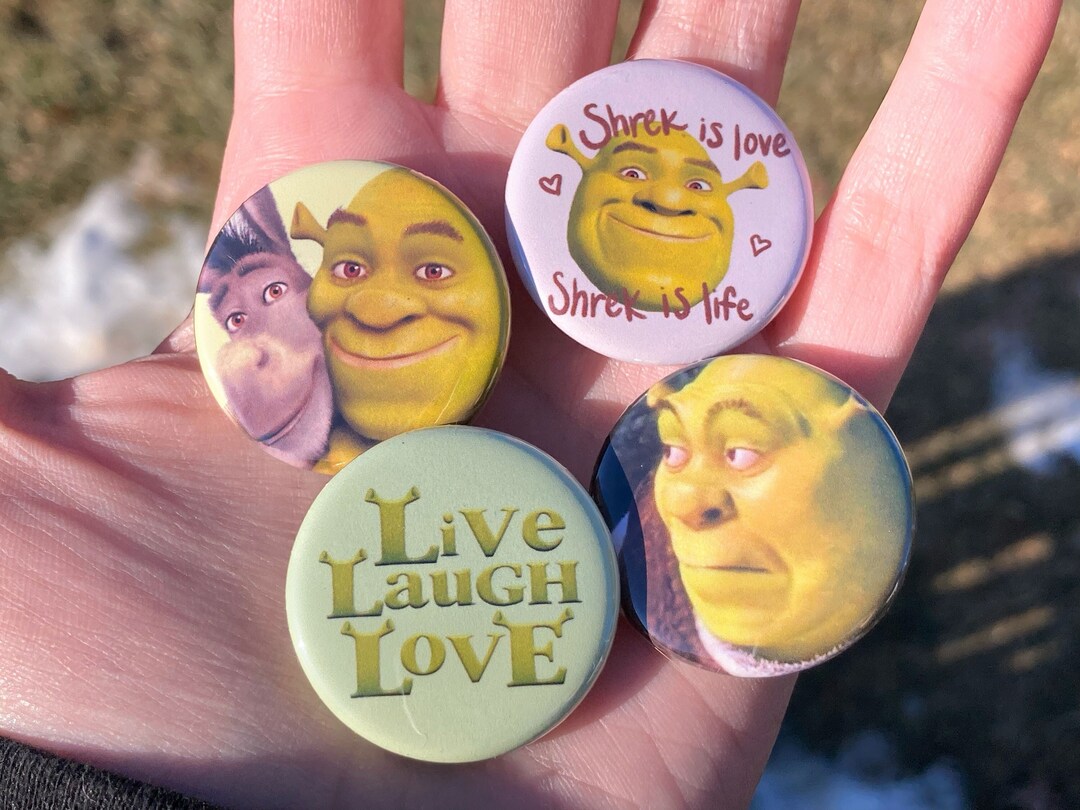 Shrek 1.25 Buttons Badges Pins Set Donkey Funny Meme - Etsy