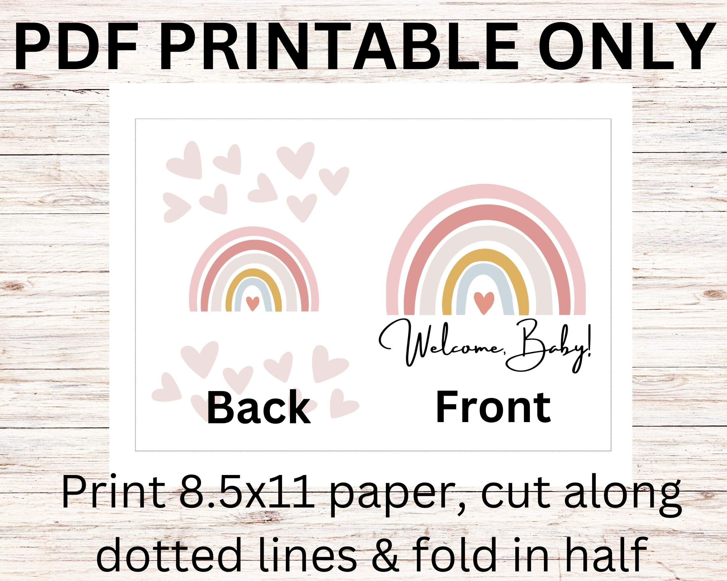 Welcome Baby Printable Greeting Card - Etsy