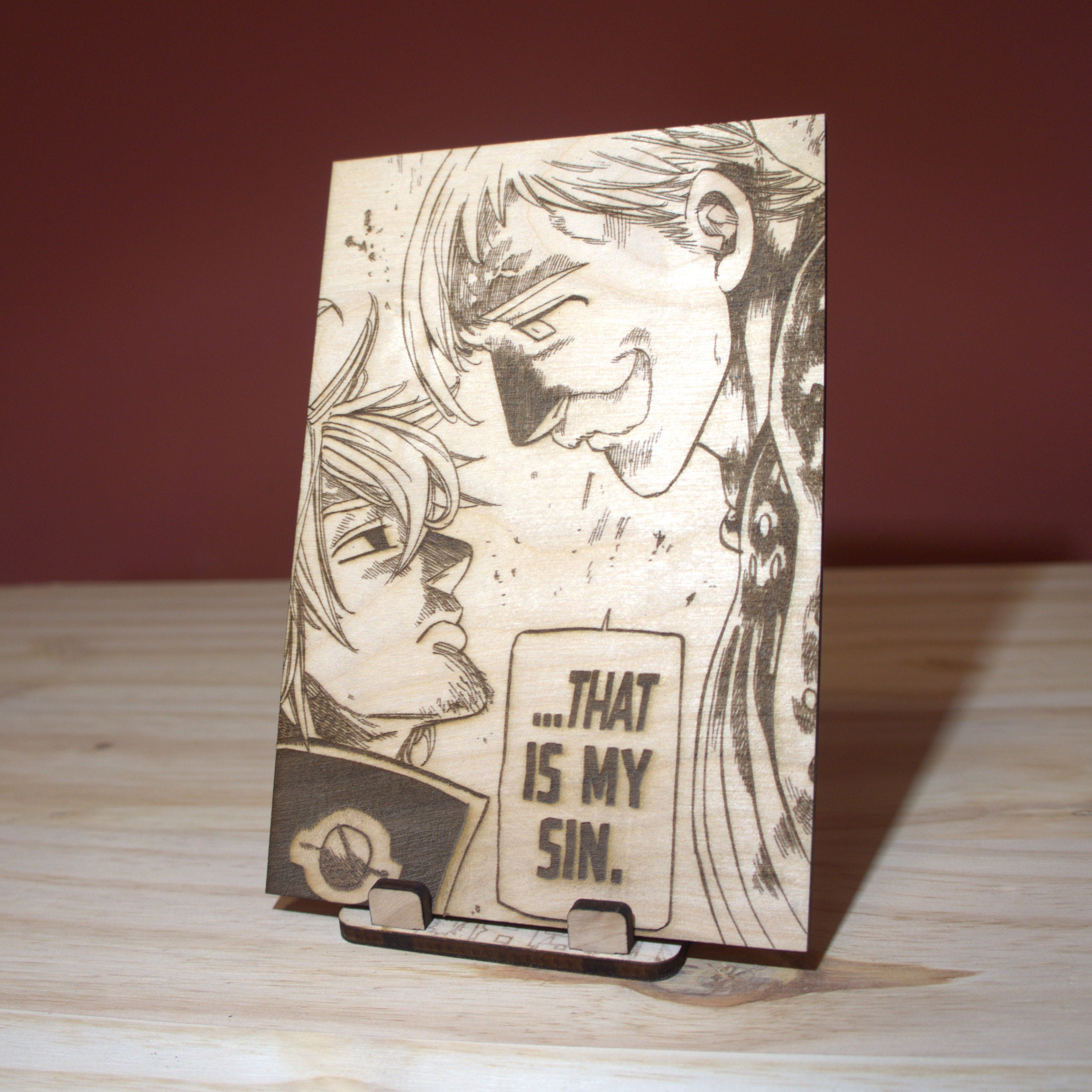 Custom 2D Etched Manga Panel - Etsy