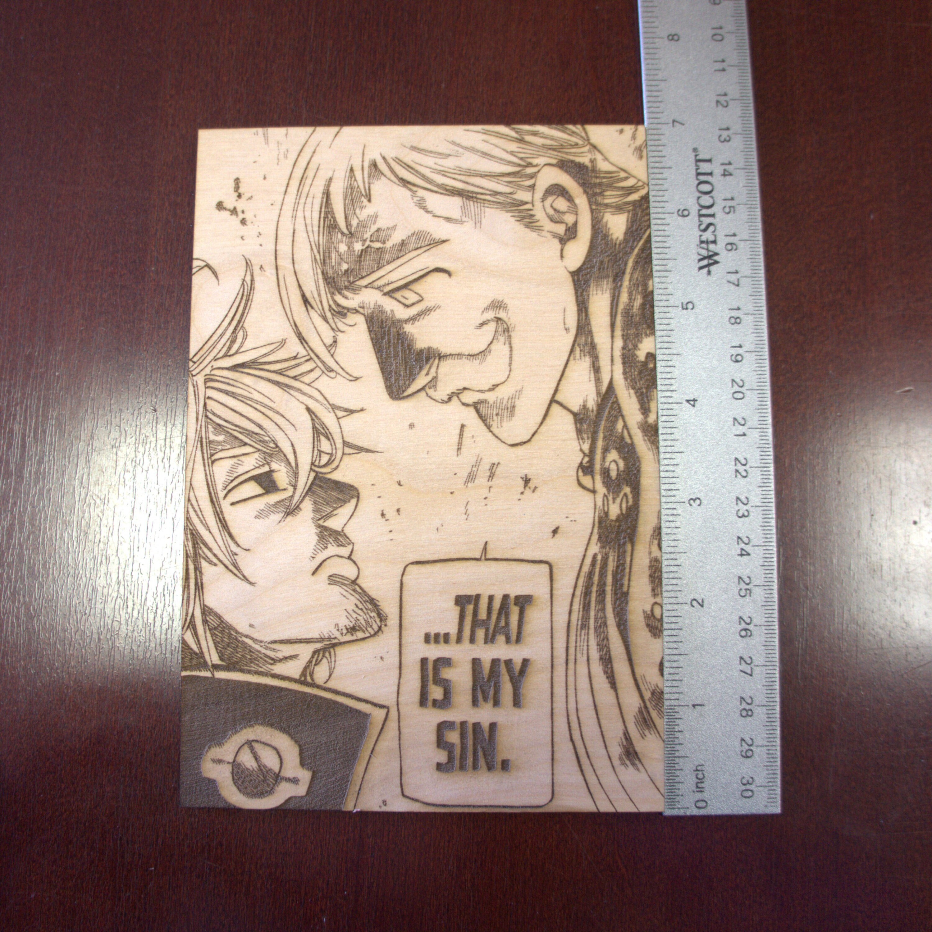 Custom 2D Etched Manga Panel - Etsy