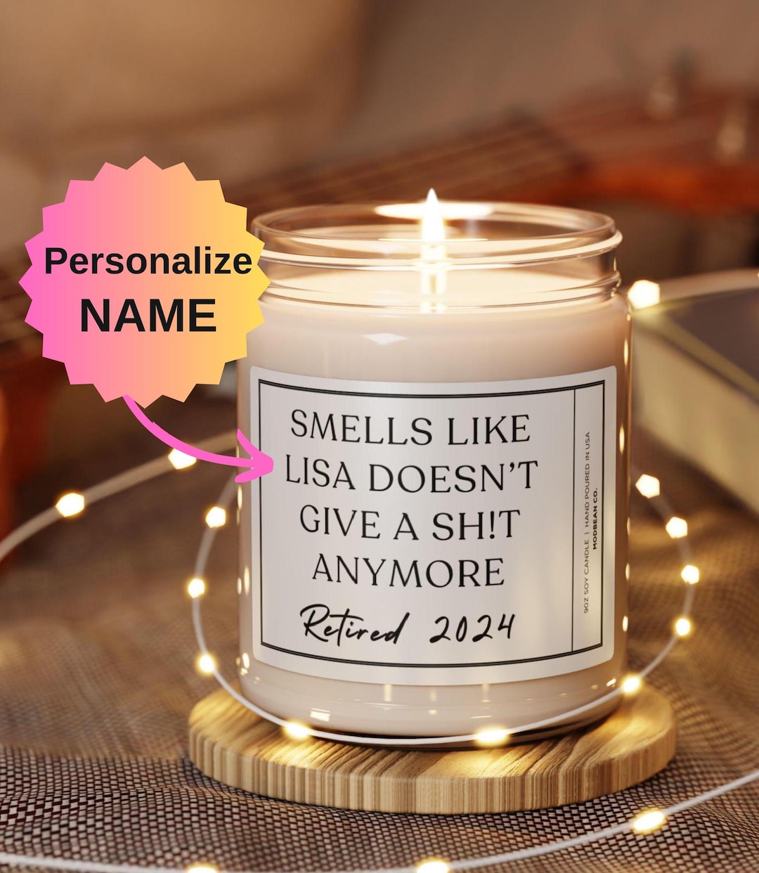 Smells Like It's Not My Problem Retirement Gift, Personalized Retired ...
