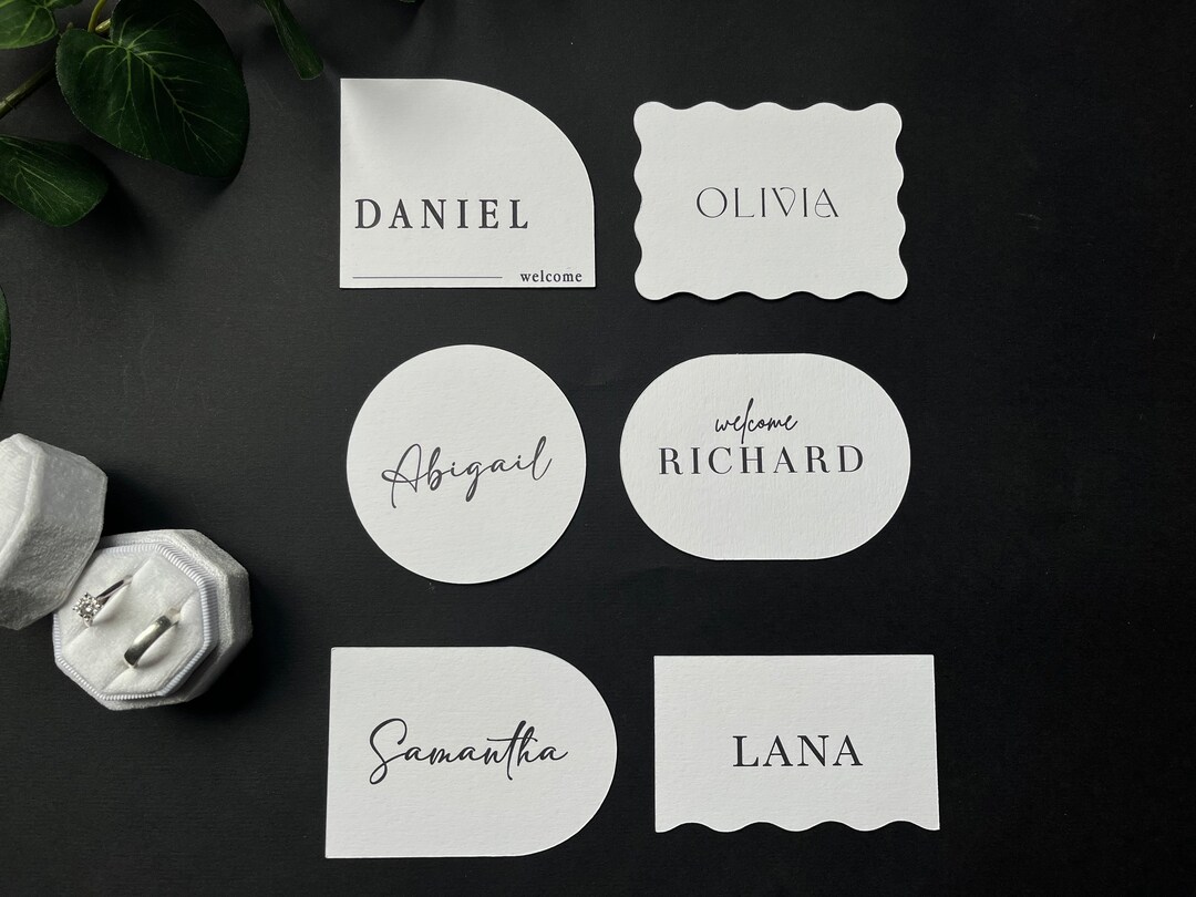 Luxury Wedding Place Cards, Guest Name Cards, Wedding Seating Chart ...