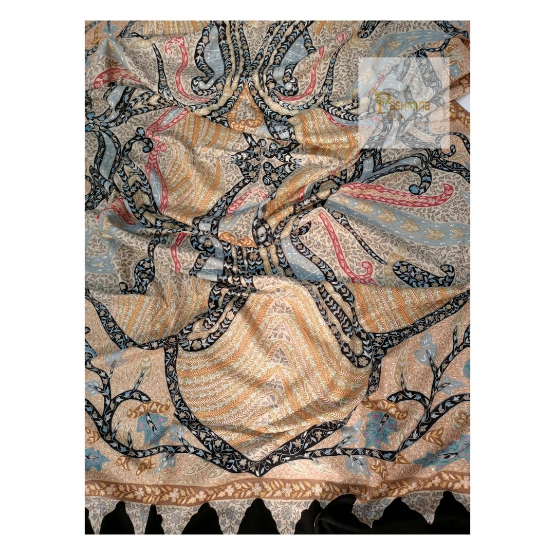 Cashmere GI TAG Kalamkari Jama Shawl - Etsy