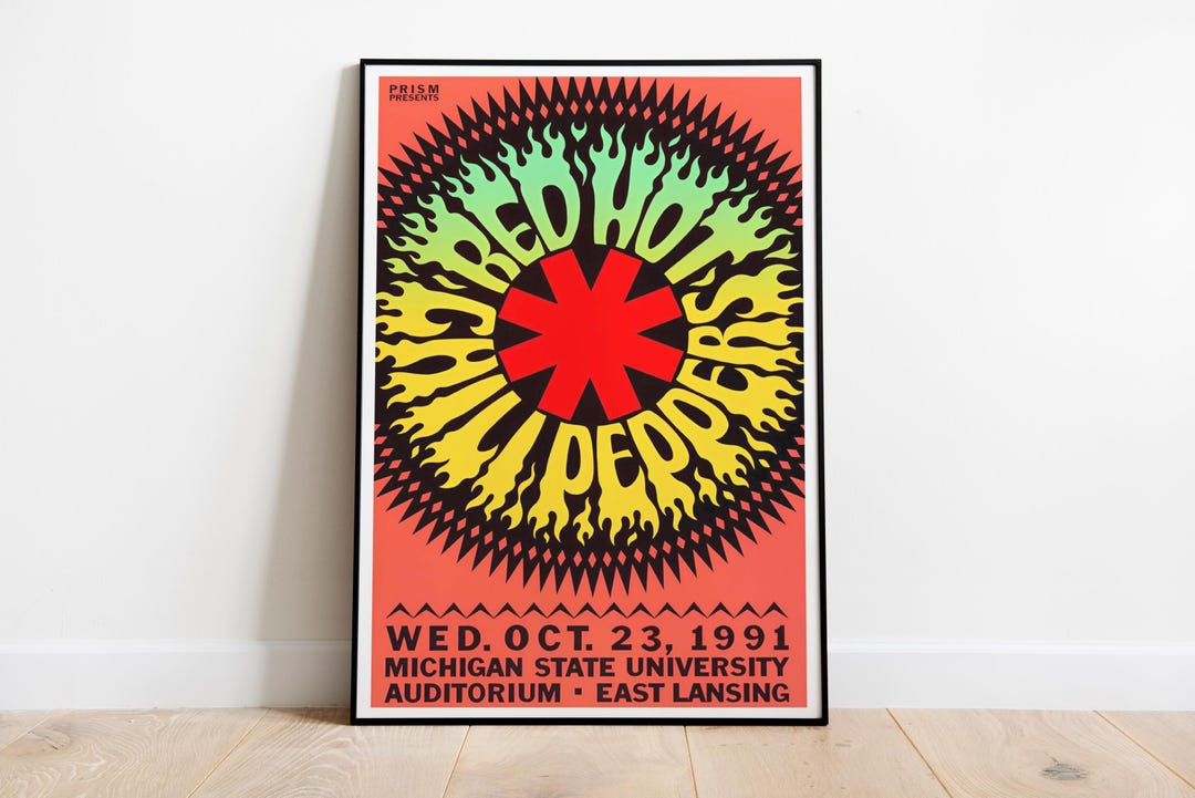 Red Hot Chili Peppers Poster, Red Hot Chili Peppers Print, Rock Music ...