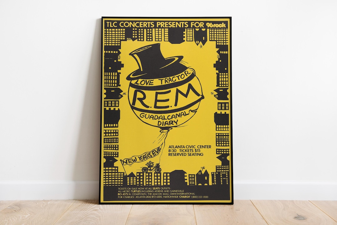 REM Poster, REM Concert Poster Album Poster Music Poster Rock Music ...