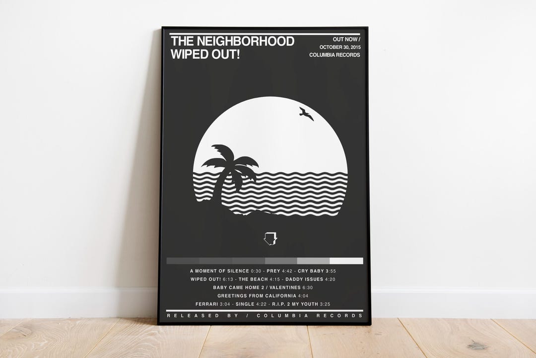 Neighborhood Poster, Wiped Out Poster, Neighborhood Wall Art, Music ...