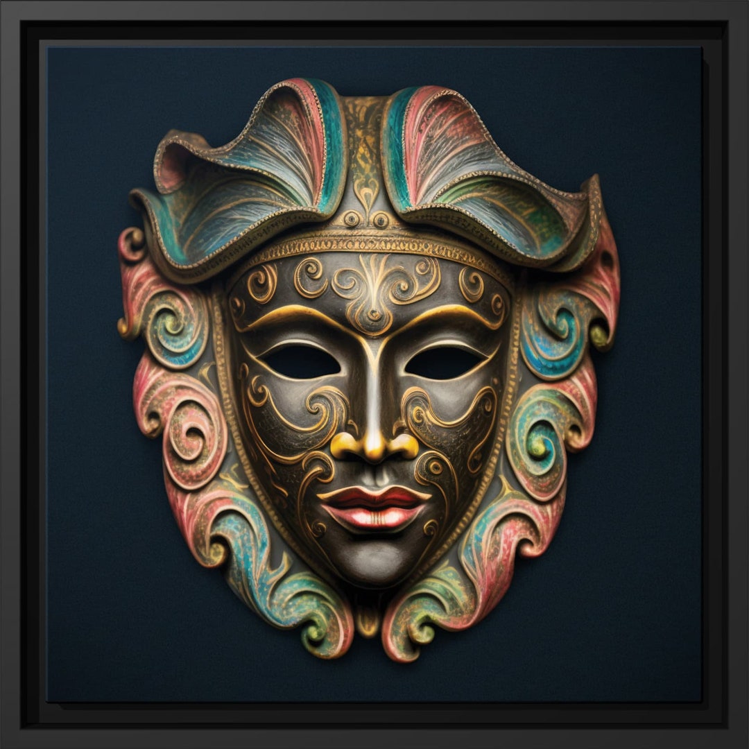 Exotic Home Decor Afro-venetian Mask Masquerade Ball Mask Art Print ...