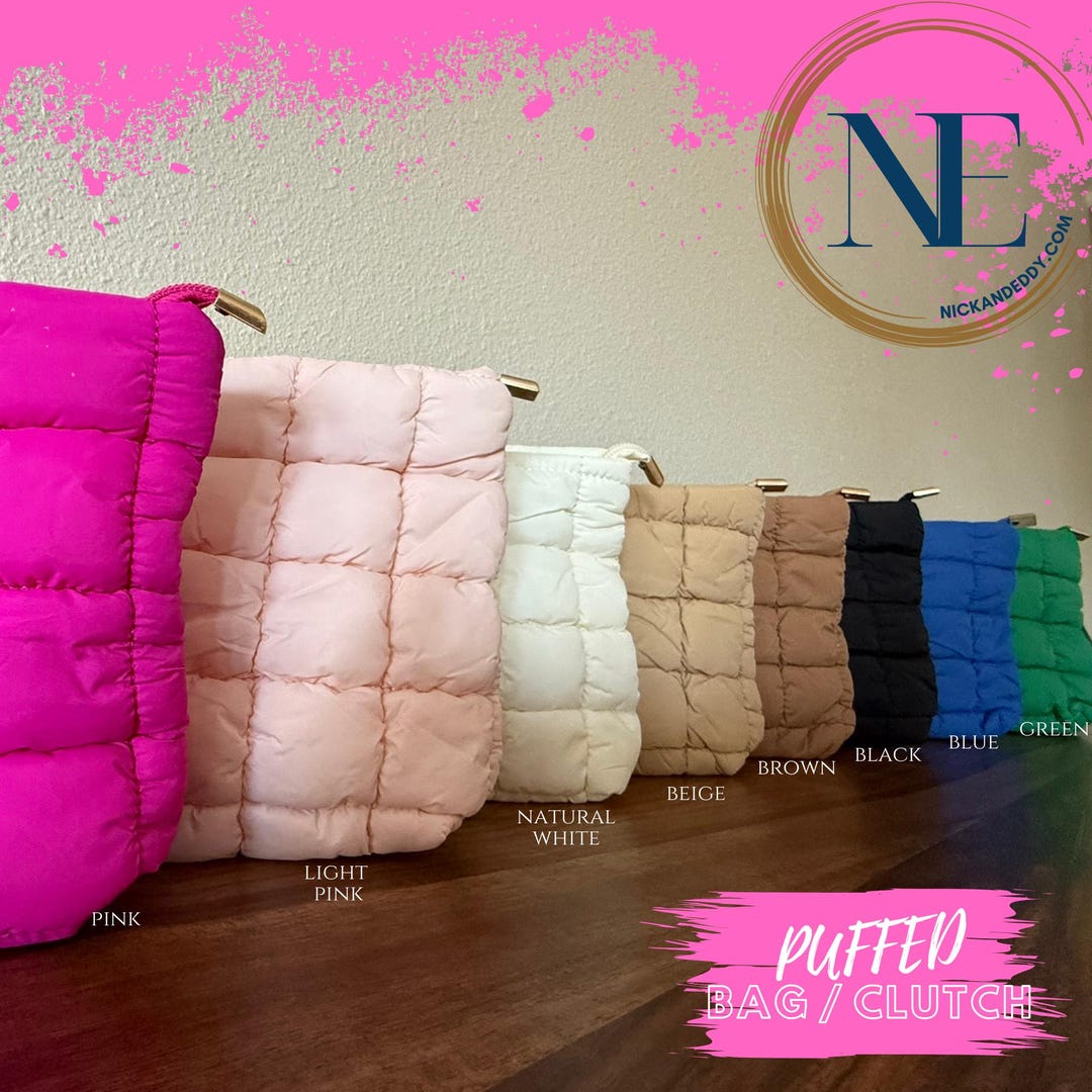 PUFF BAG | Puff Cosmetic Bag | Puffed Clutch | Travel Bag | Beauty Bag ...
