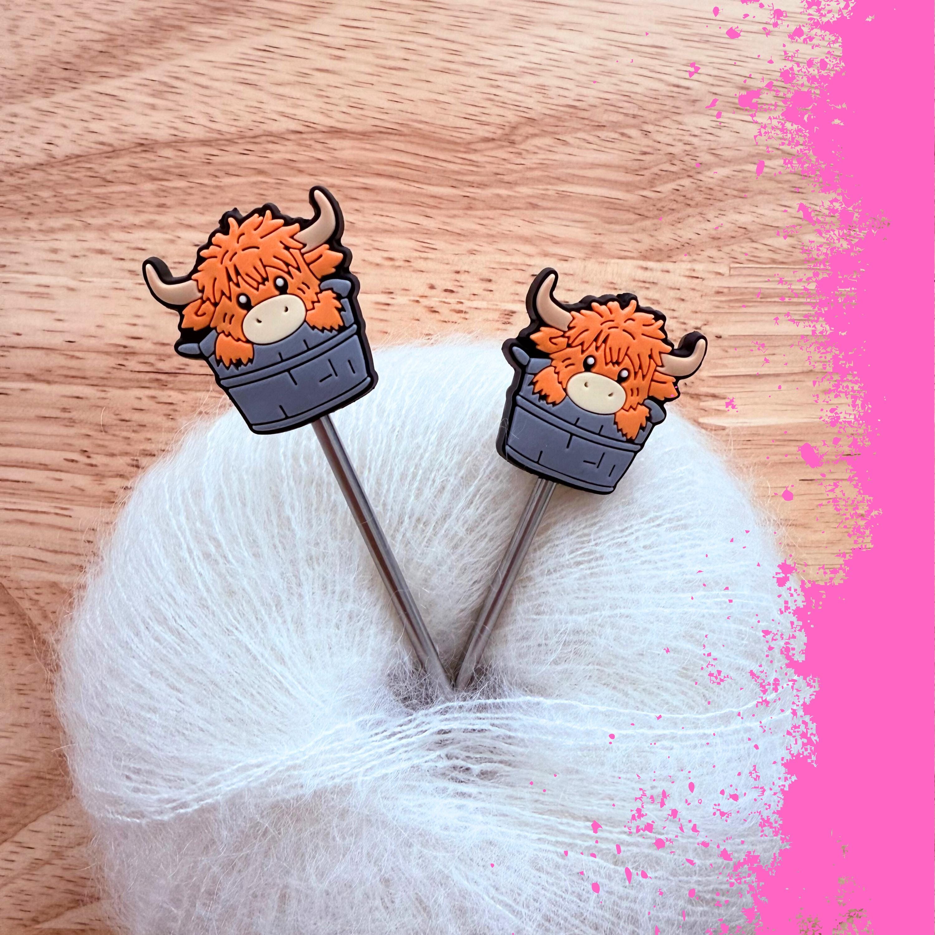 Stitch Stoppers | COW | BUCKET | FARM | Needle Stoppers | Knitting ...