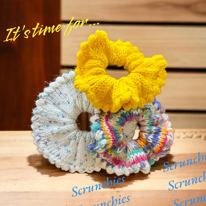 Knitting Pattern Crochet Pattern Scrunchy Scrunchie Bobbles Instant ...