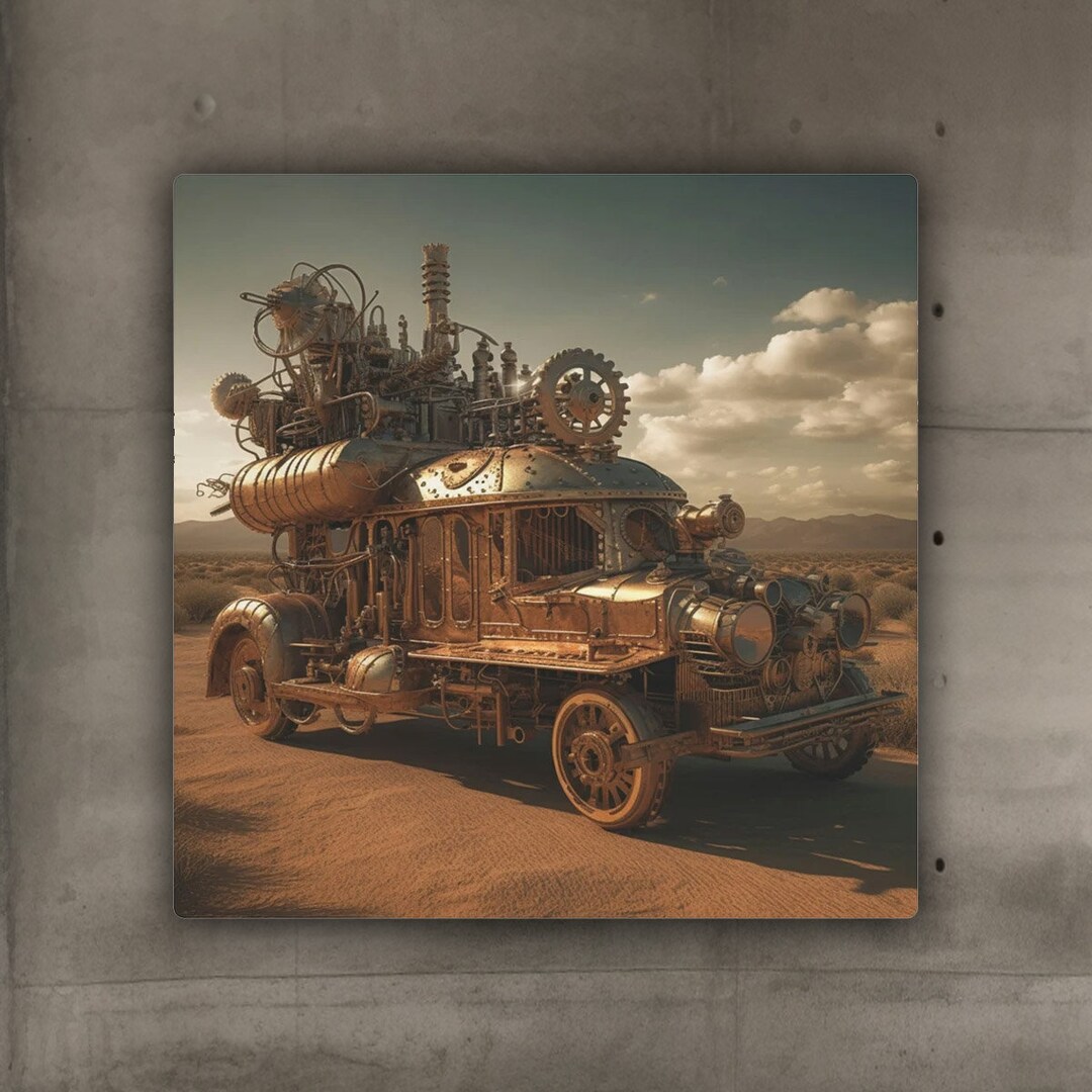 Steampunk Vehicles 5 / Metal Art Sign / Steampunk Wall Art / Steampunk ...