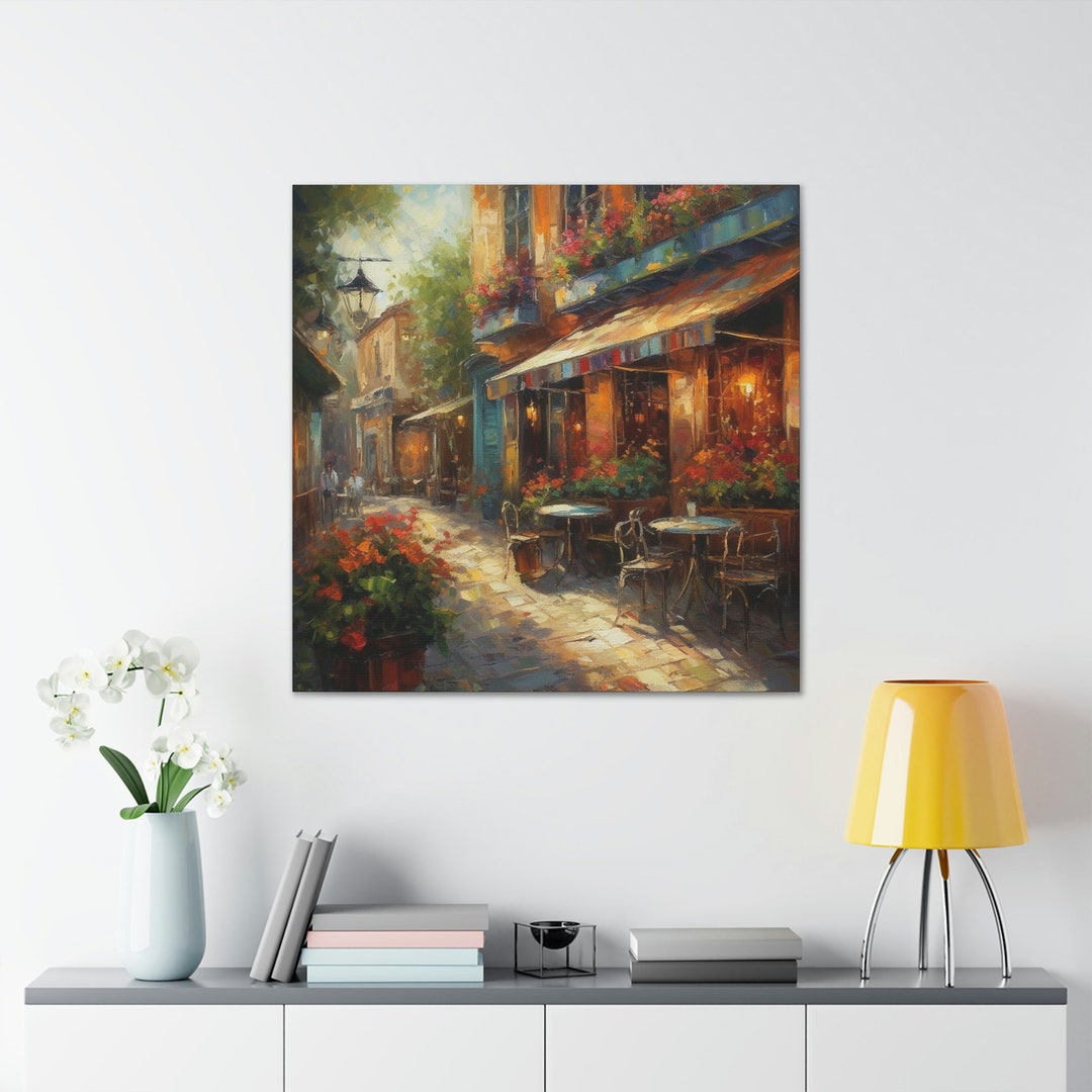 French Cafe 2 / Canvas Gallery Wrap / French Cafe Art Print / French ...
