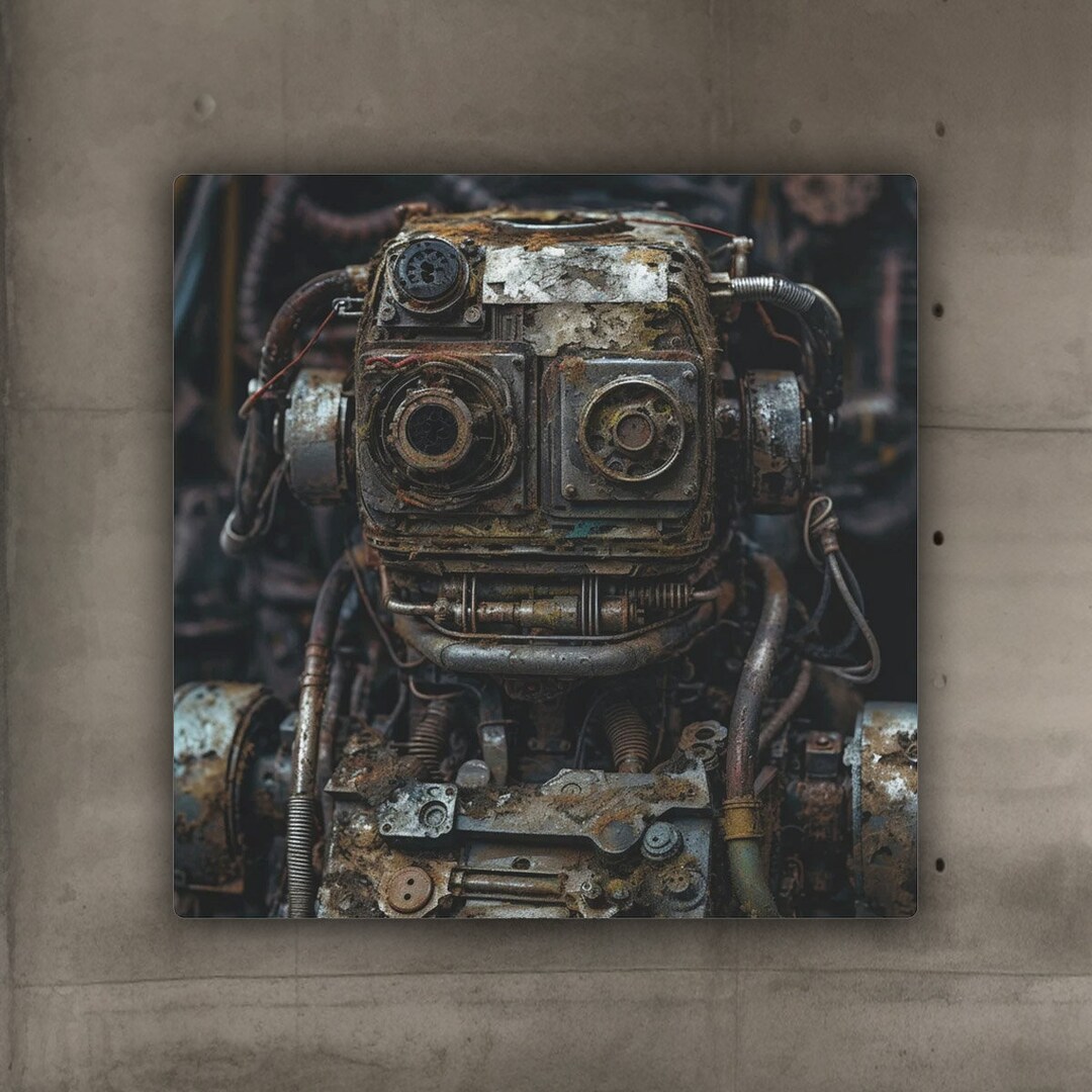 Rusty Robot 6 / Metal Art Sign / Robot Art / Robot Wall Art / Scrap ...