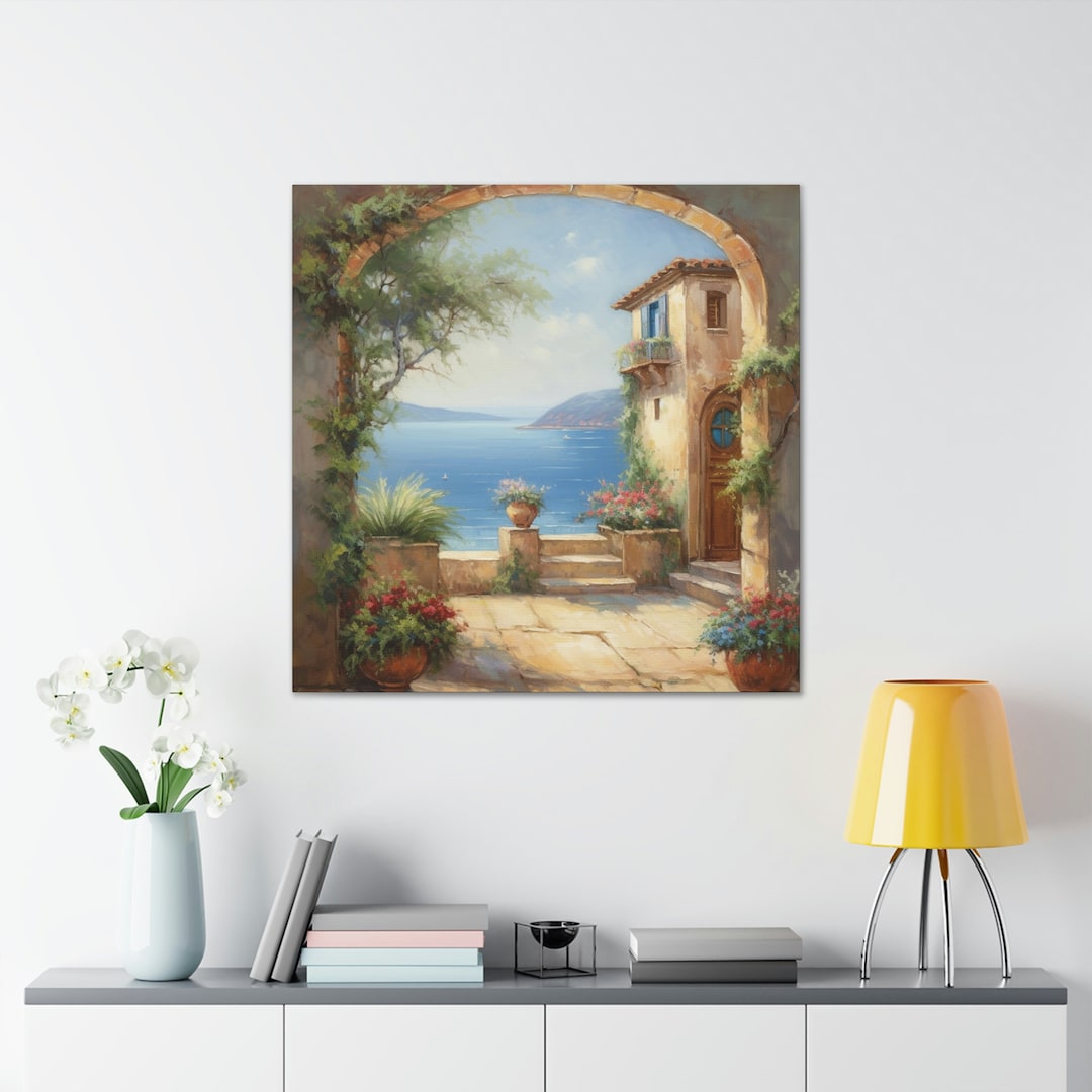 Italian Courtyard 10 / Canvas Gallery Wrap / Italian Wall Art / Italian ...