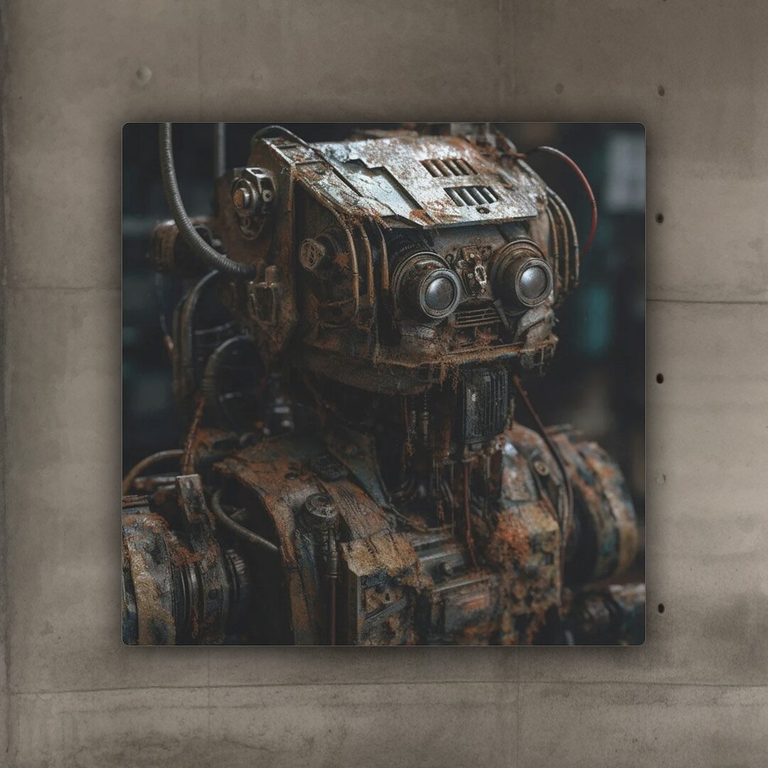 Rusty Robot 12 / Metal Art Sign / Robot Art / Robot Wall Art / Scrap ...