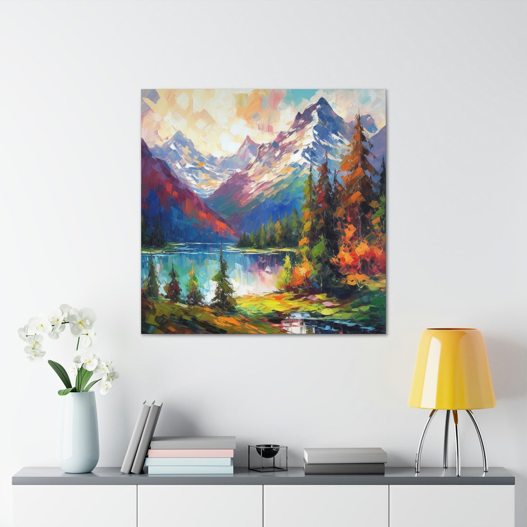The Alps / Famous Mountain Ranges / Canvas Gallery Wrap / Alps Wall Art ...
