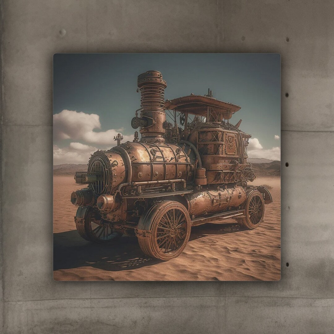 Steampunk Vehicles 1 / Metal Art Sign / Steampunk Wall Art / Steampunk ...