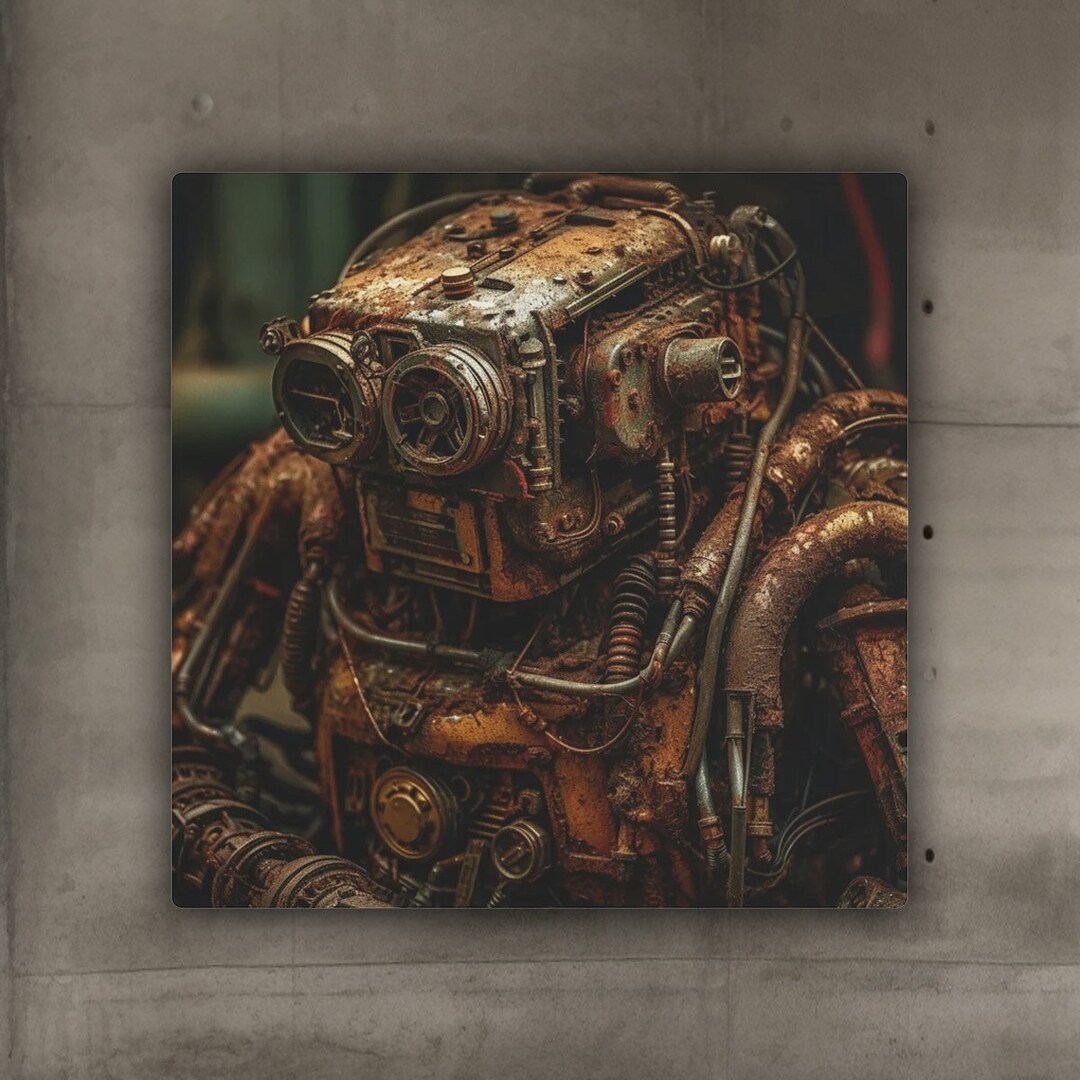 Rusty Robot 1 / Metal Art Sign / Robot Art / Robot Wall Art / Scrap ...