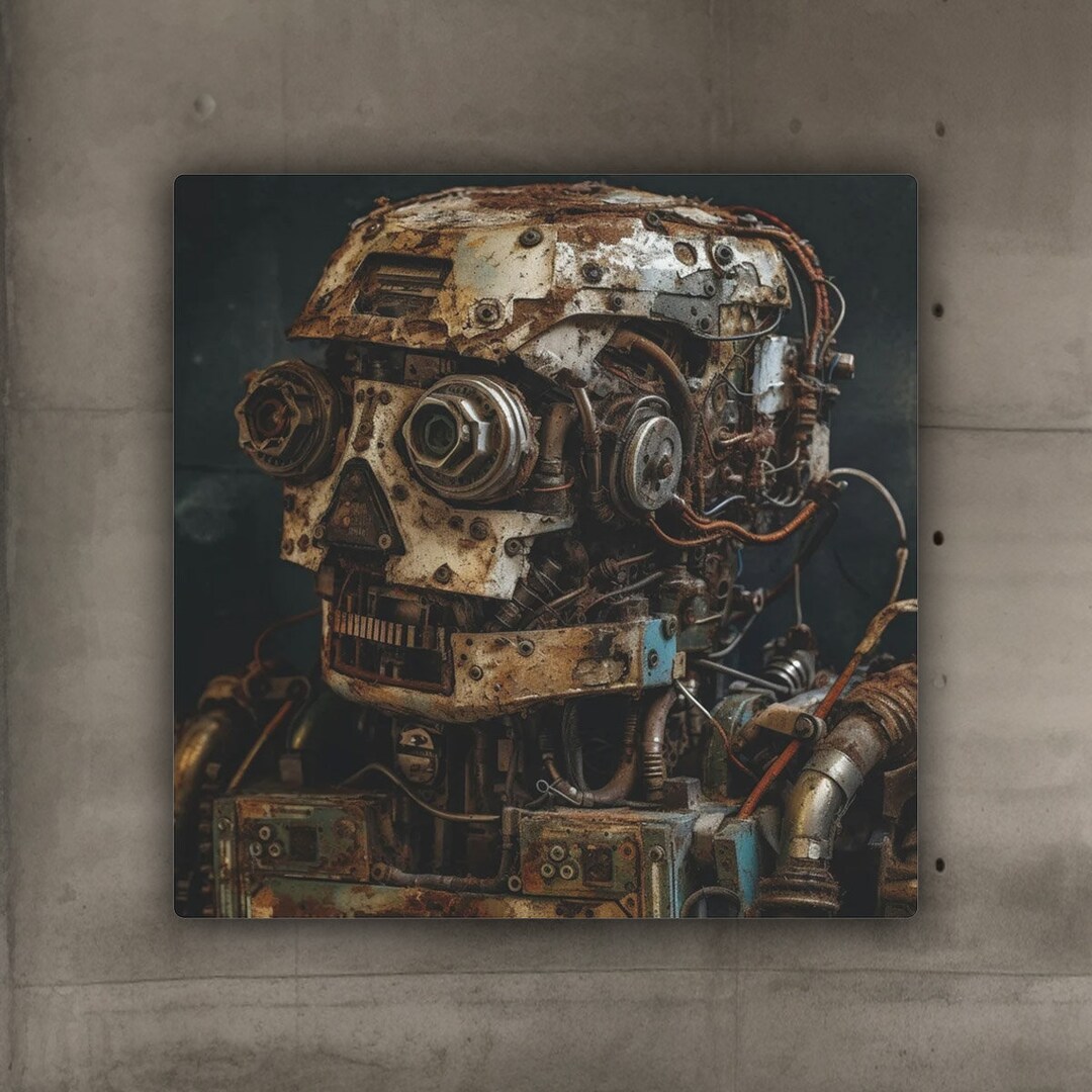 Rusty Robot 4 / Metal Art Sign / Robot Art / Robot Wall Art / Scrap ...