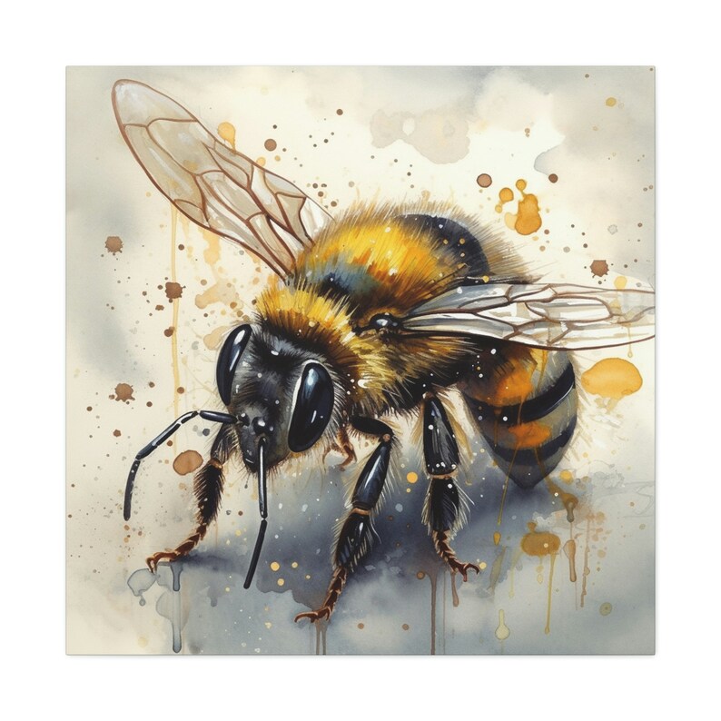 Honey Bee 11 / Canvas Gallery Wrap / Honey Bee Home Decor / Honey Bee ...