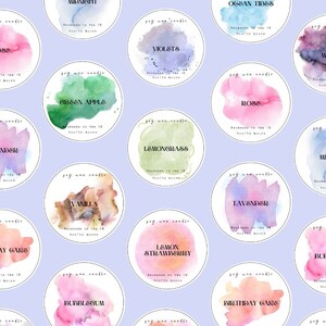 Round Candle Label Sticker Template, Editable Candle Lid Sticker Label ...
