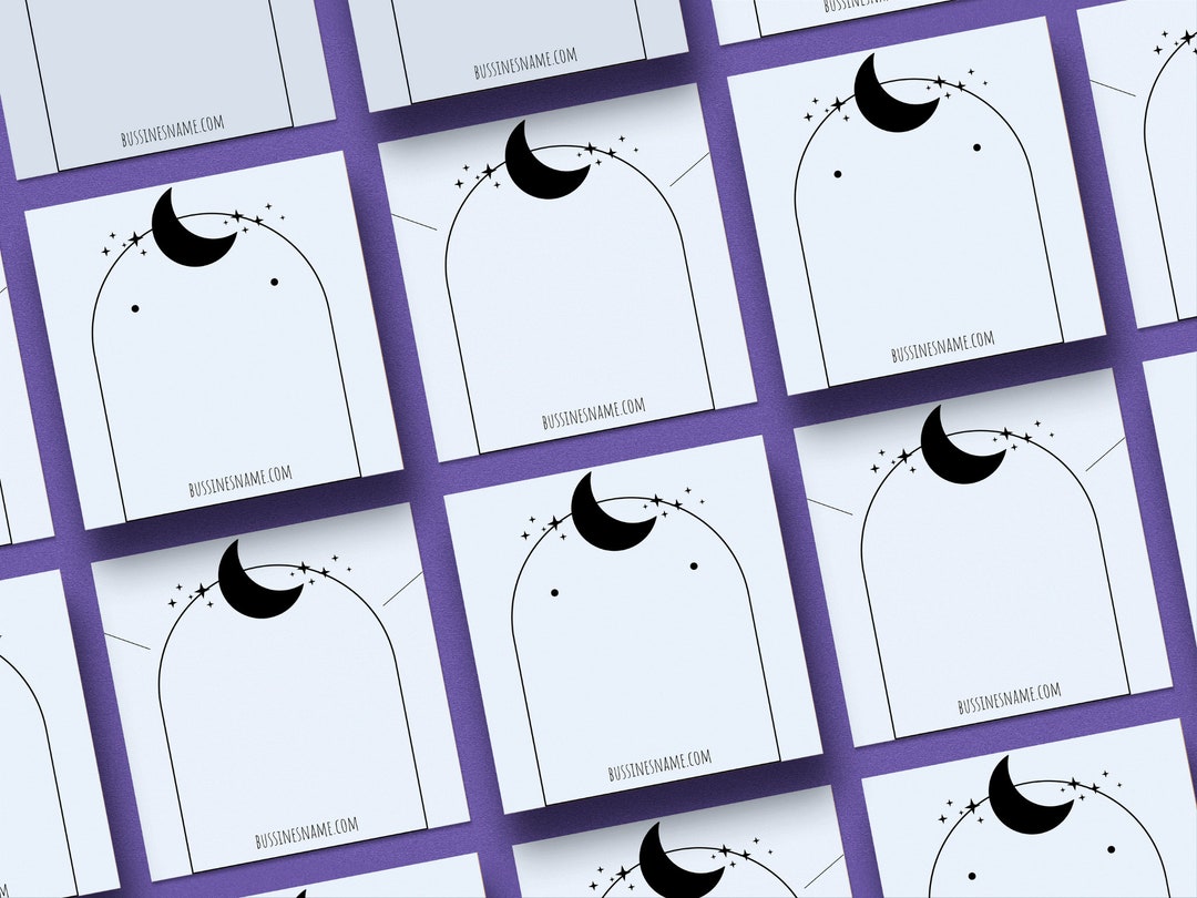 Editable Jewelry Display Card, Template Earring Display Card, Printable ...