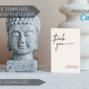 Thank You Card Editable Printable Thanks for Your Purchase - Etsy