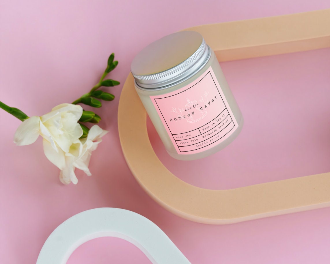 10 Gradient Candle Labels Template, Small Business Candle Sticker ...