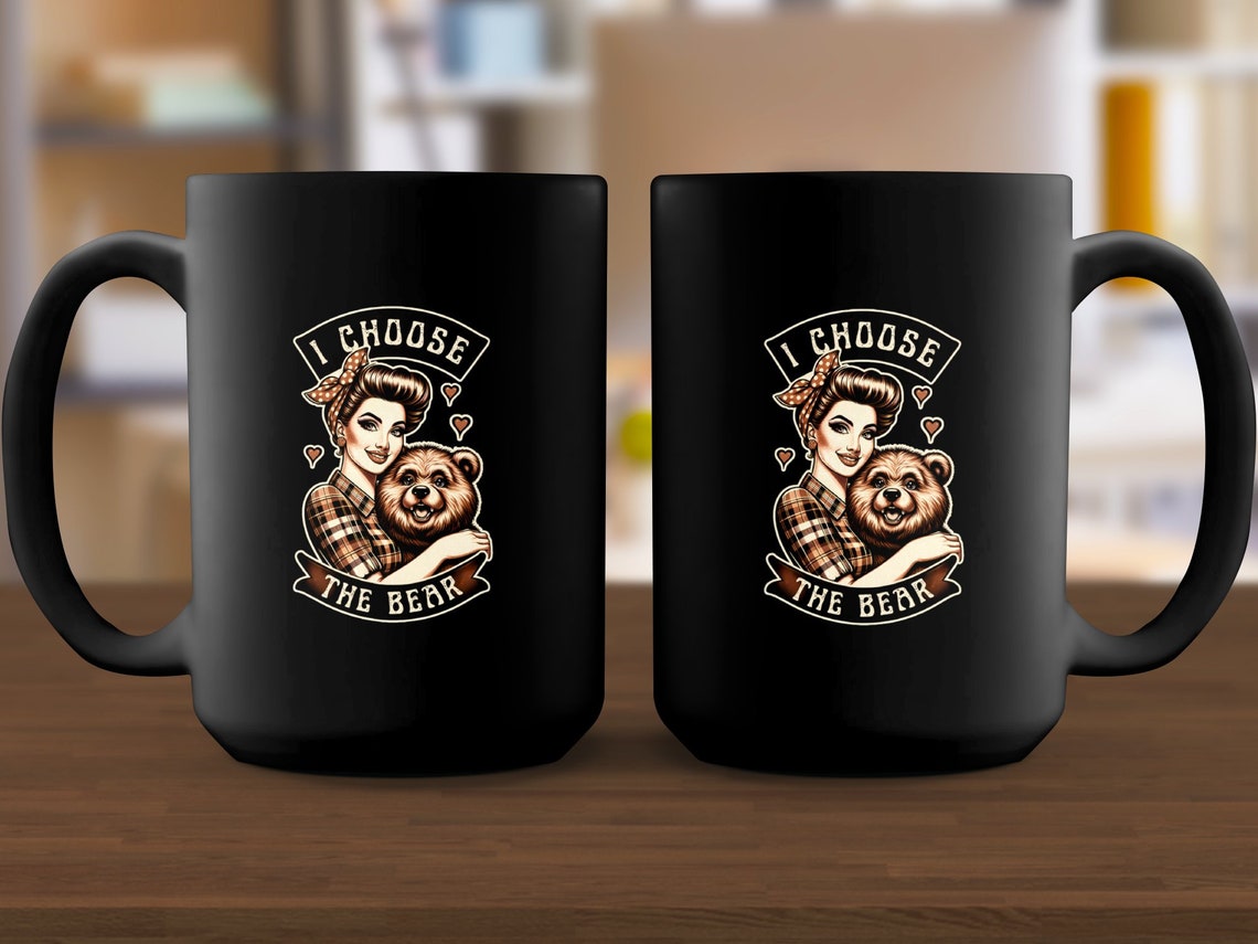 I Choose the Bear Women's Safety Awareness Mug, Cute Bear Design Coffee ...