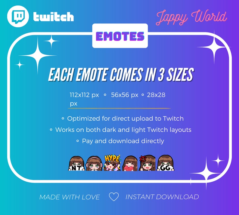 GAMER GIRL EMOTICONS / Twitch / Discord / Streaming / Cute Gamer Girl ...