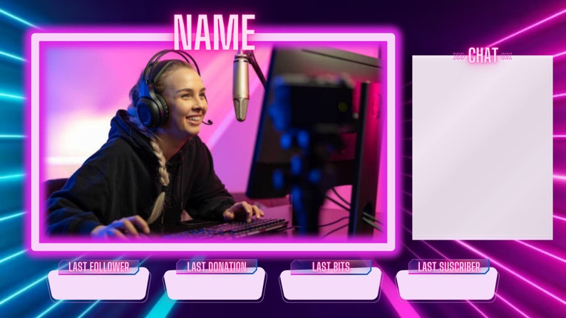 Neon Twitch Overlay Pack Twitch Overlays Twitch Overlays Pack Complete ...