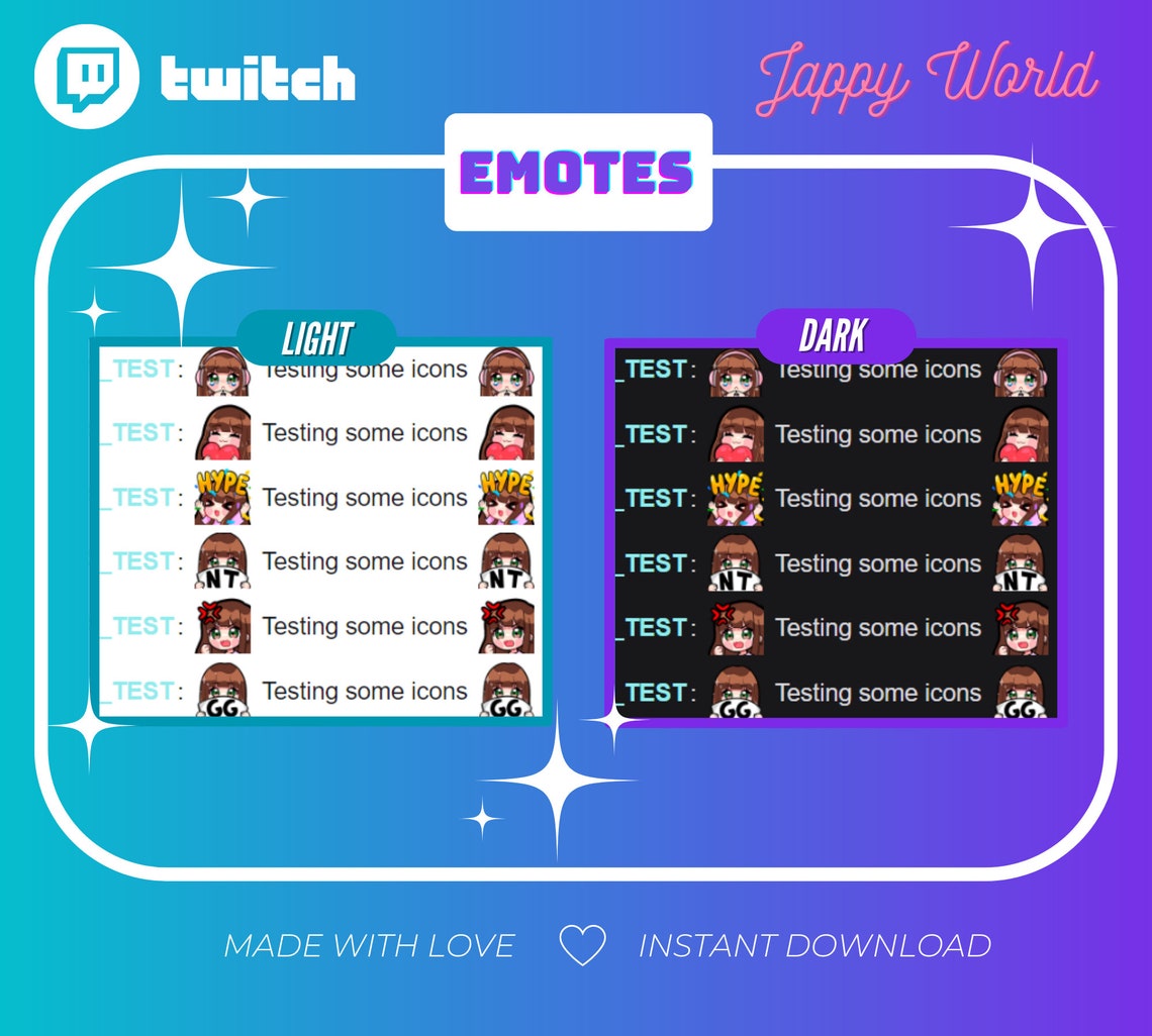 GAMER GIRL EMOTICONS / Twitch / Discord / Streaming / Cute Gamer Girl ...
