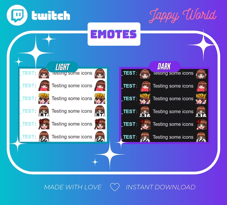 GAMER GIRL EMOTICONS / Twitch / Discord / Streaming / Cute Gamer Girl ...