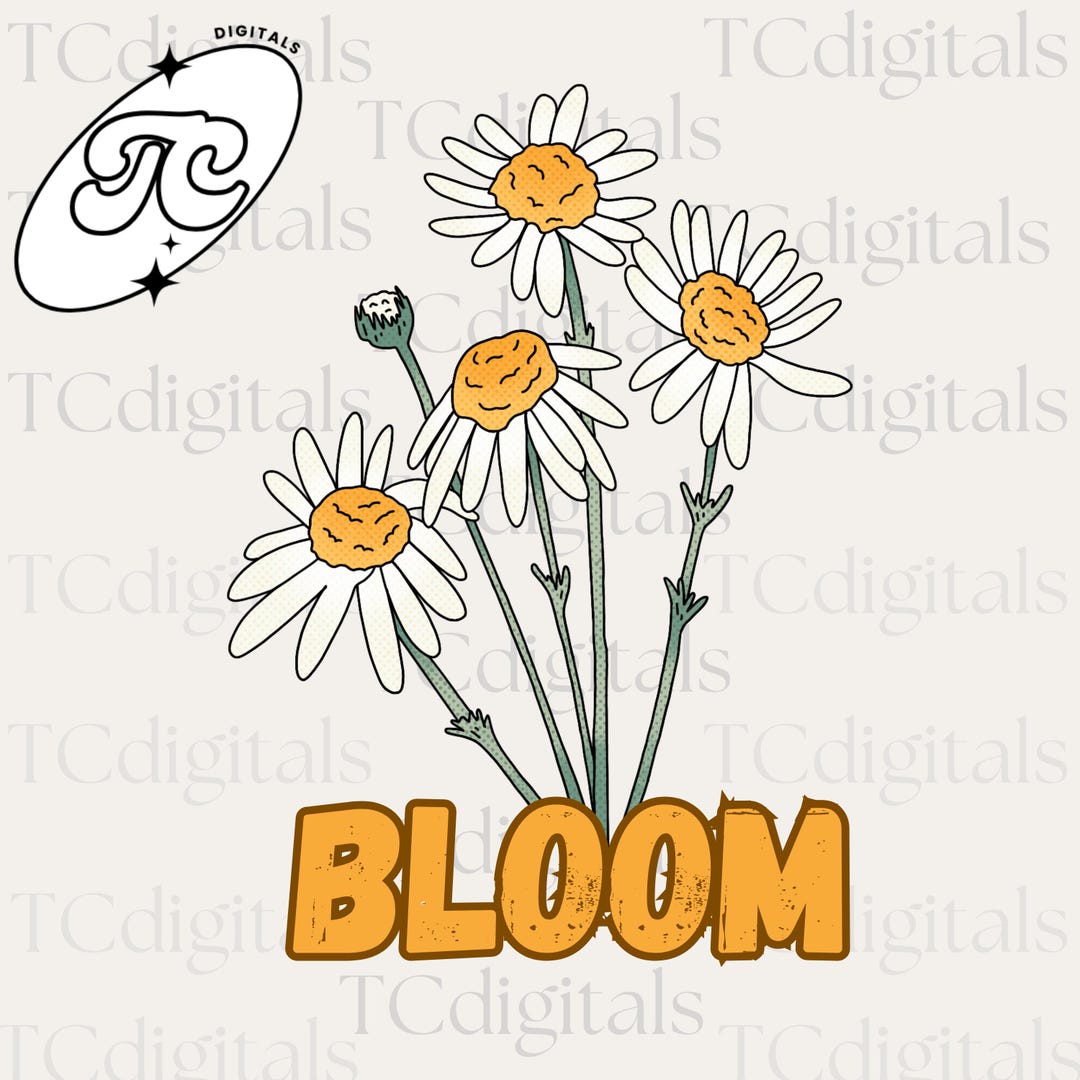 Bloom PNG File, Positivity PNG File, Sunflower Design , Good Vibes File ...