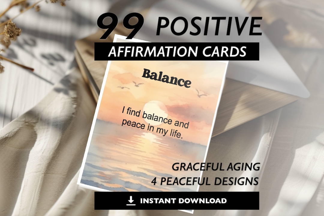 99 Affirmation Cards for Aging Beautifully - Printable - Instant ...